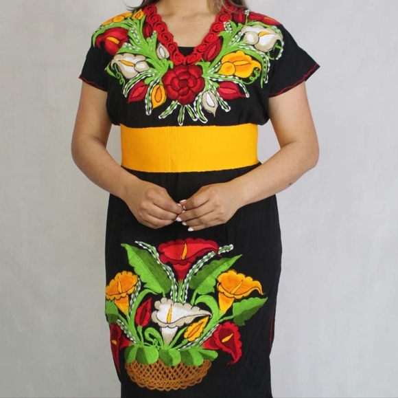 Handmade | Dresses | Mexican Traditional Boho Manta Dress And Belt ...